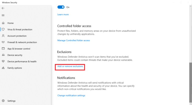 AntiVirus Settings for APIBridge - MyCoder