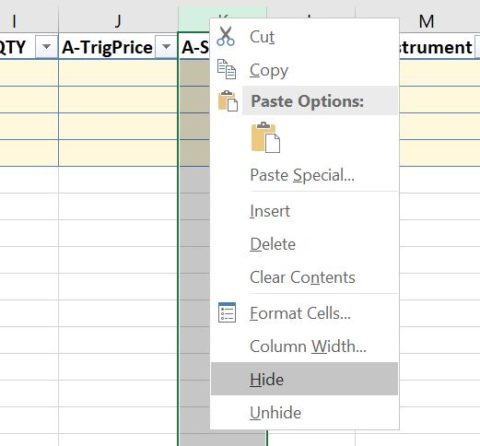 Creating Excel strategy with live data - MyCoder