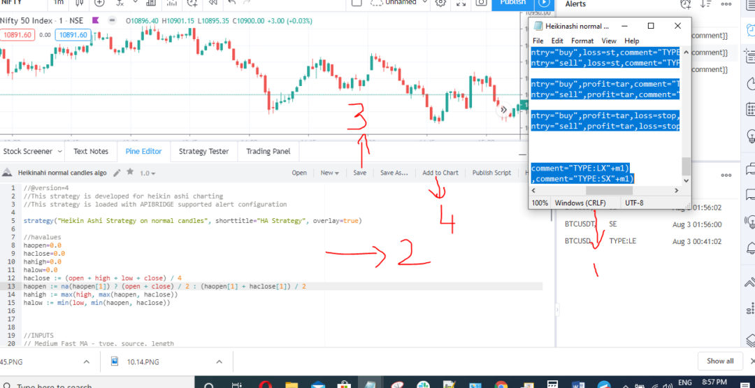 Heikin-Ashi Strategy Automation using TradingView - MyCoder