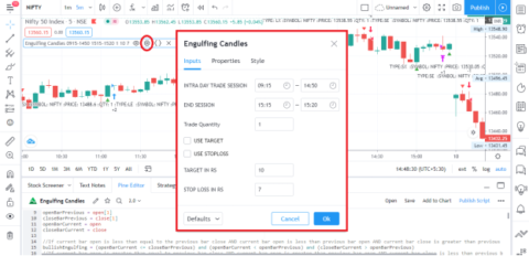 Engulfing Candles Algo Strategy for TradingView - MyCoder